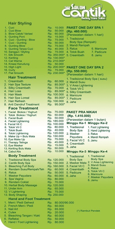 Gerai Salon Cantik - JAKARTA